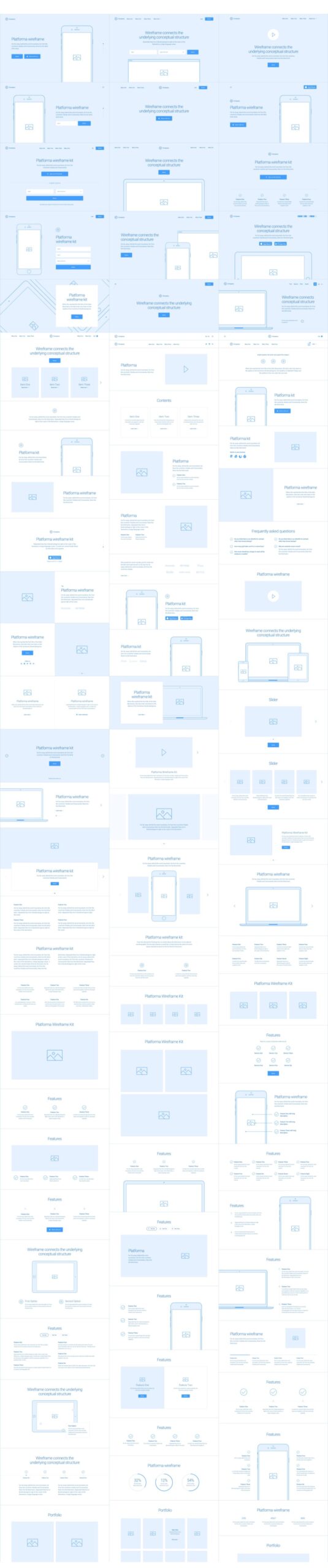 Adobe XD Wireframe Kits