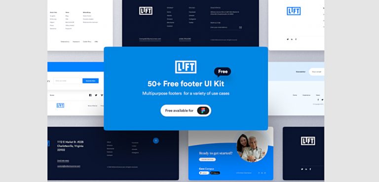 50 free footers templates for Figma - UX Crush