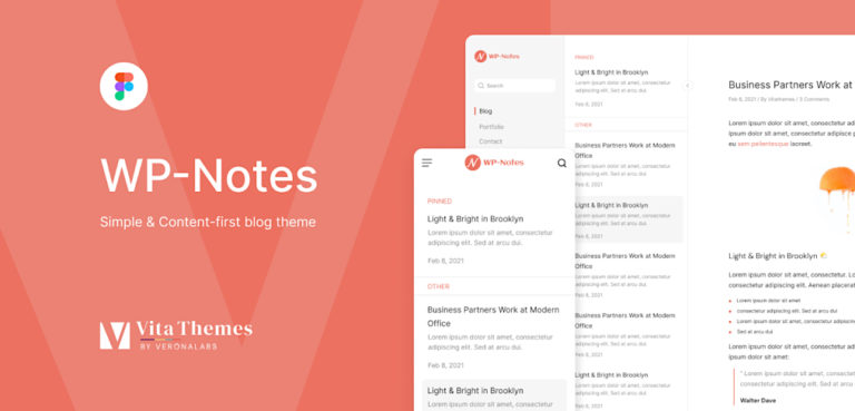 Notes web app template for Figma - UX Crush
