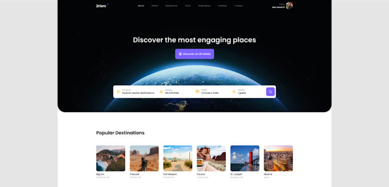 Figma travel website template - UX Crush