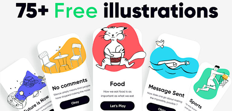 75 free Figma illustrations - UX Crush