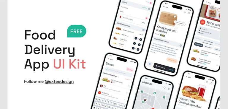 Free Figma Food Delivery UI Kit - UX Crush